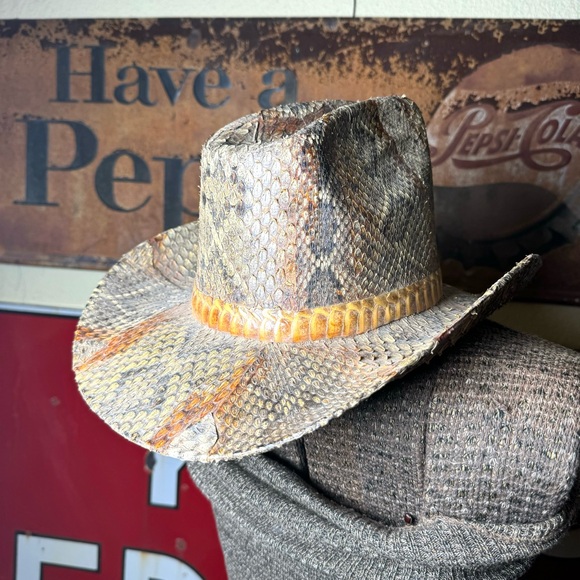 Accessories | Rare Vintage Rattlesnake Hat 7 18 | Poshmark
